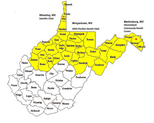 Funded Coverage Area | School of Medicine | West Virginia University